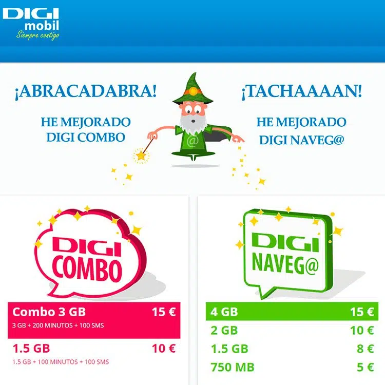 DIGI mobil mejora y amplía sus tarifas prepago - Movilonia.com