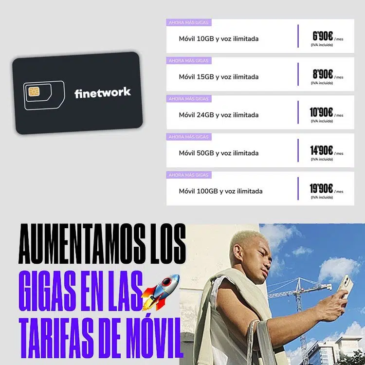 Finetwork también simplifica y mejora sus tarifas móviles - Movilonia.com