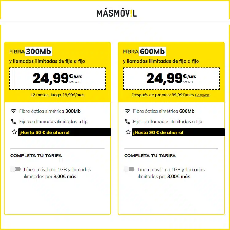 Masmóvil reestructura sus ofertas de captación y líneas móviles adicionales - Movilonia.com