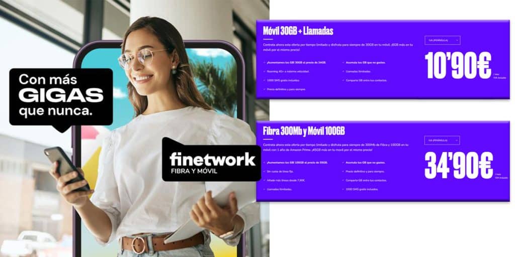 Finetwork mejora una de sus tarifas móviles y otra de sus convergentes ...