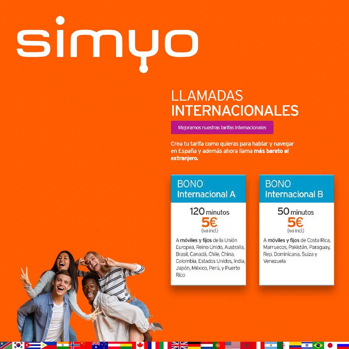 Simyo continúa mejorando sus tarifas añadiendo bonos internacionales ...